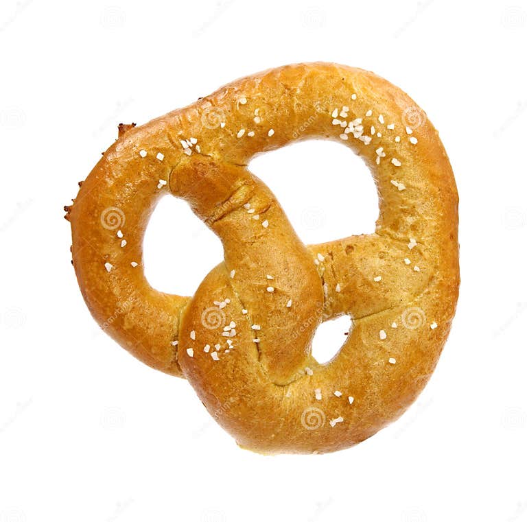 Single salted pretzel stock photo. Image of single, twisted - 20849756