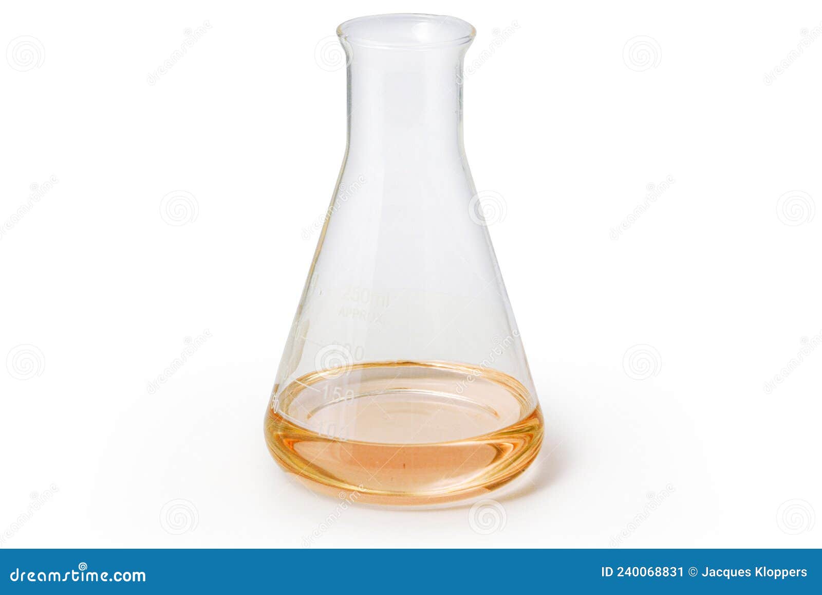 Science Flask With Water Drop And Vial In Clean White Research ...