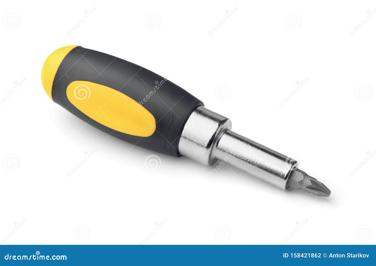 Single Screwdriver with Interchangeable Bit Stock Photo - Image of ...
