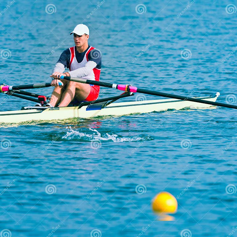 Single Scull Rowing stock image. Image of person, sculling - 221272019