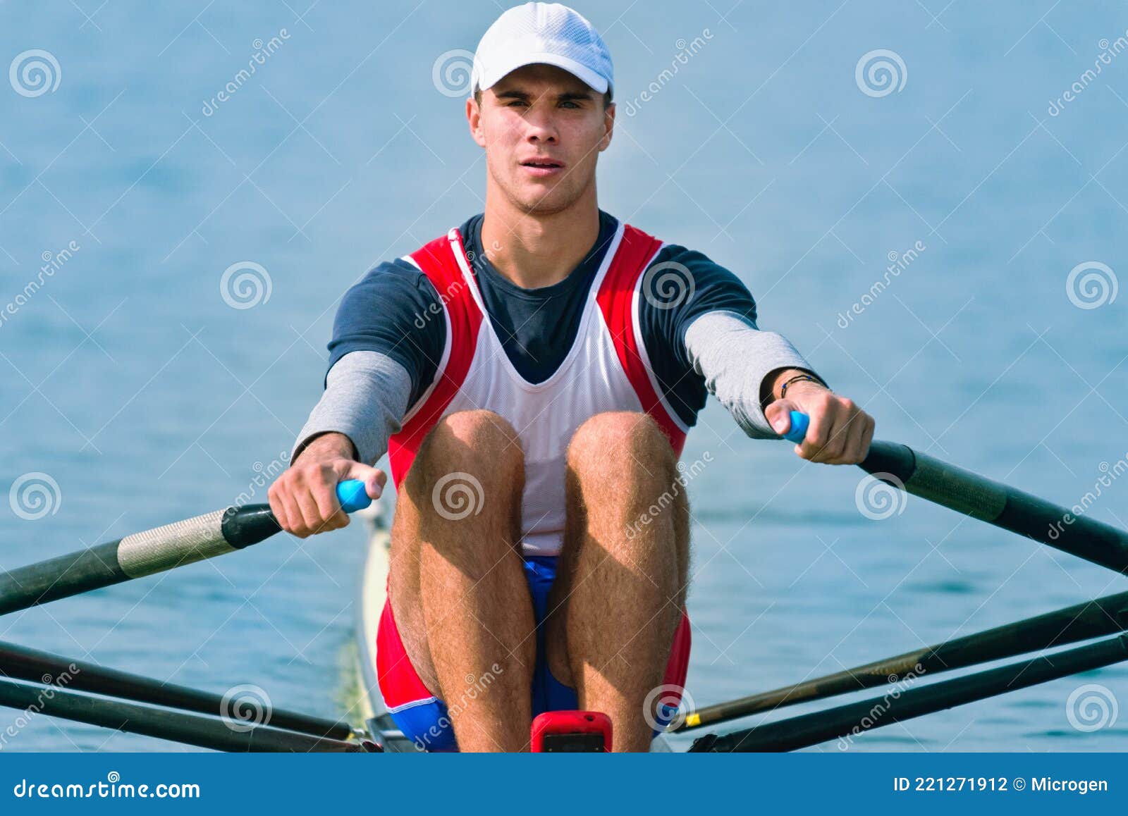 Single Scull Rowing Competitor Stock Photo - Image of single, nautical ...