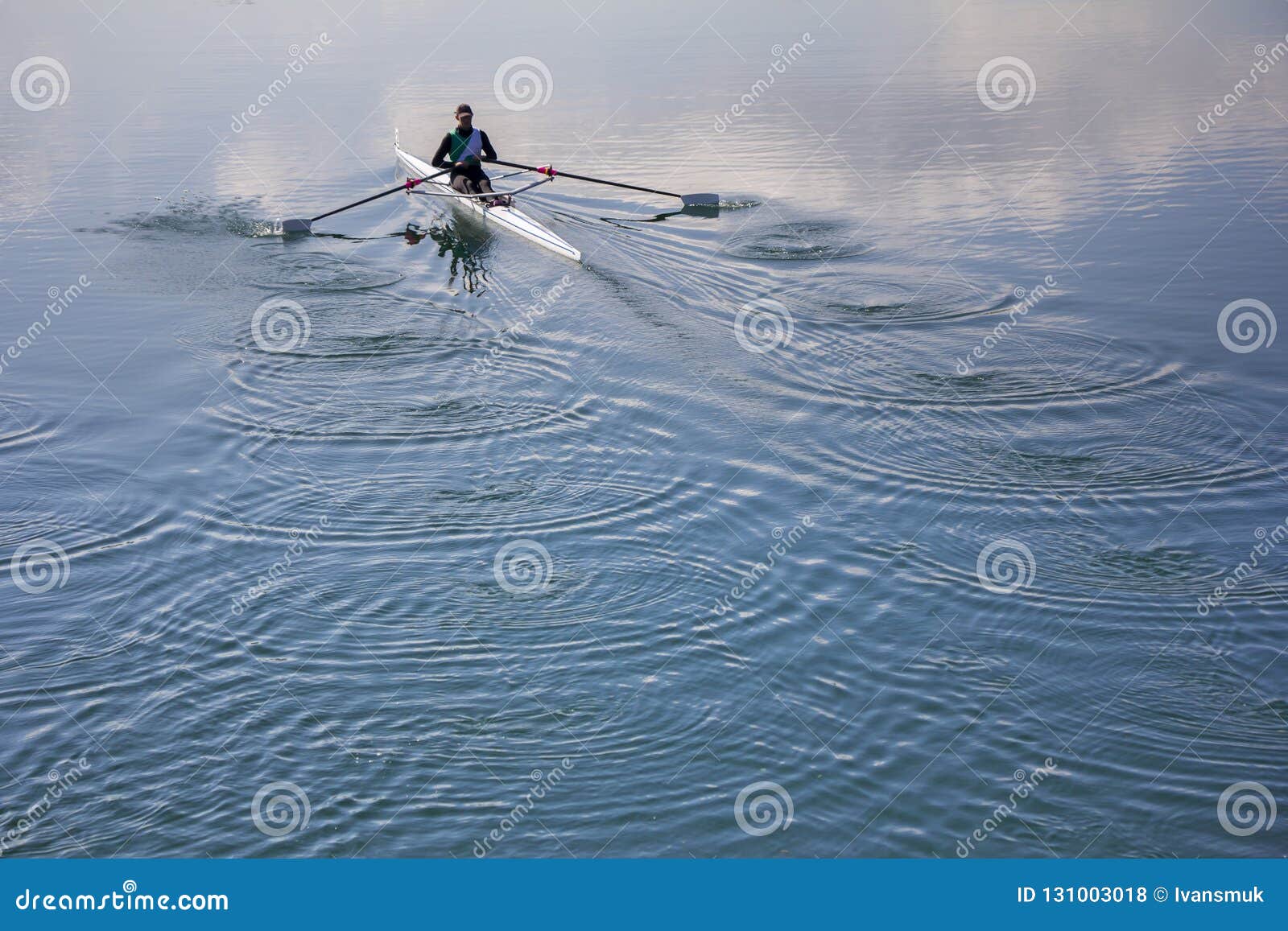 Single Scull Rowing Competitor, Rowing Race Stock Photo - Image of ...