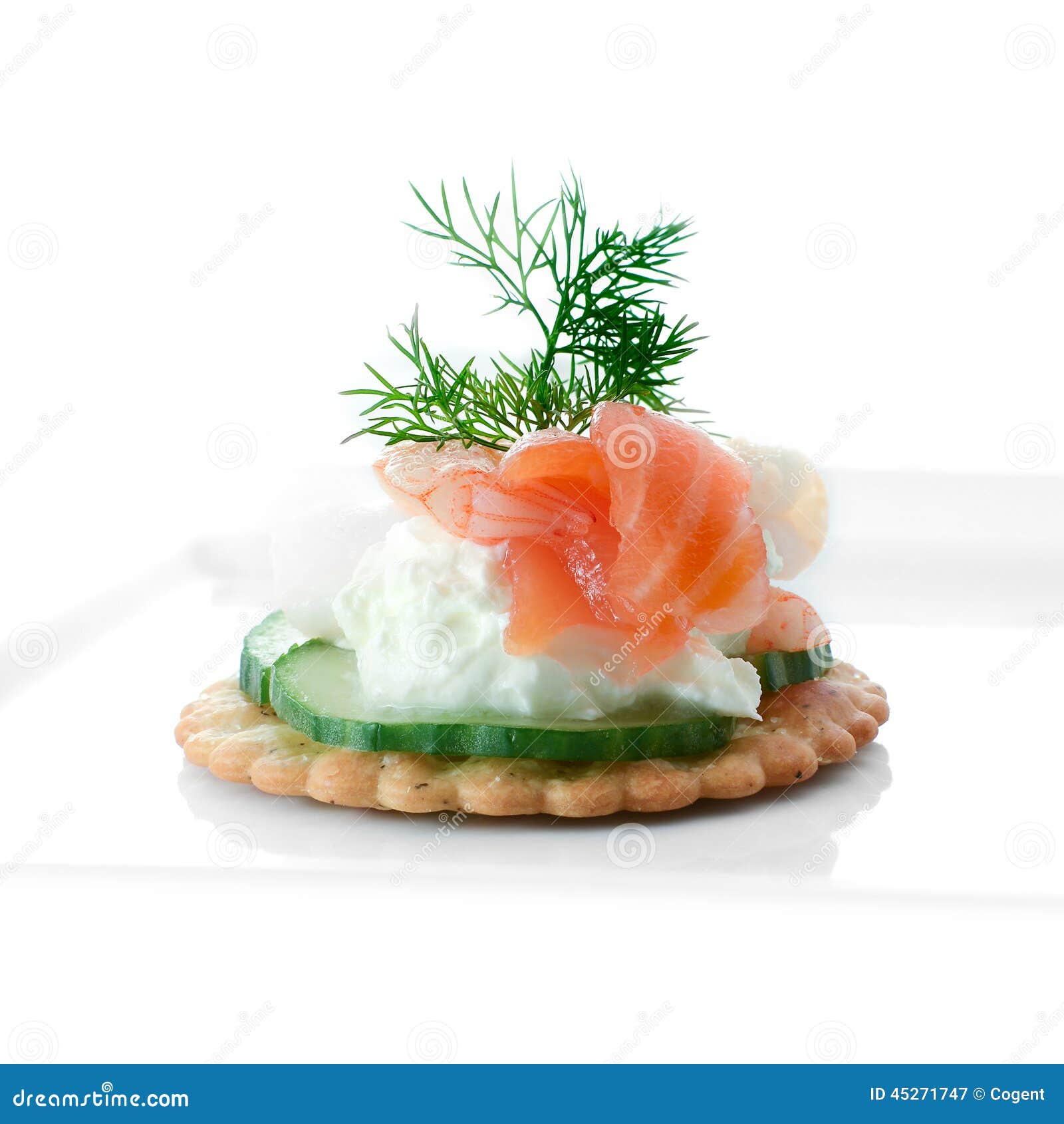 Single Seafood Salad Canape Stock Image - Image of antipasti, gourmet ...