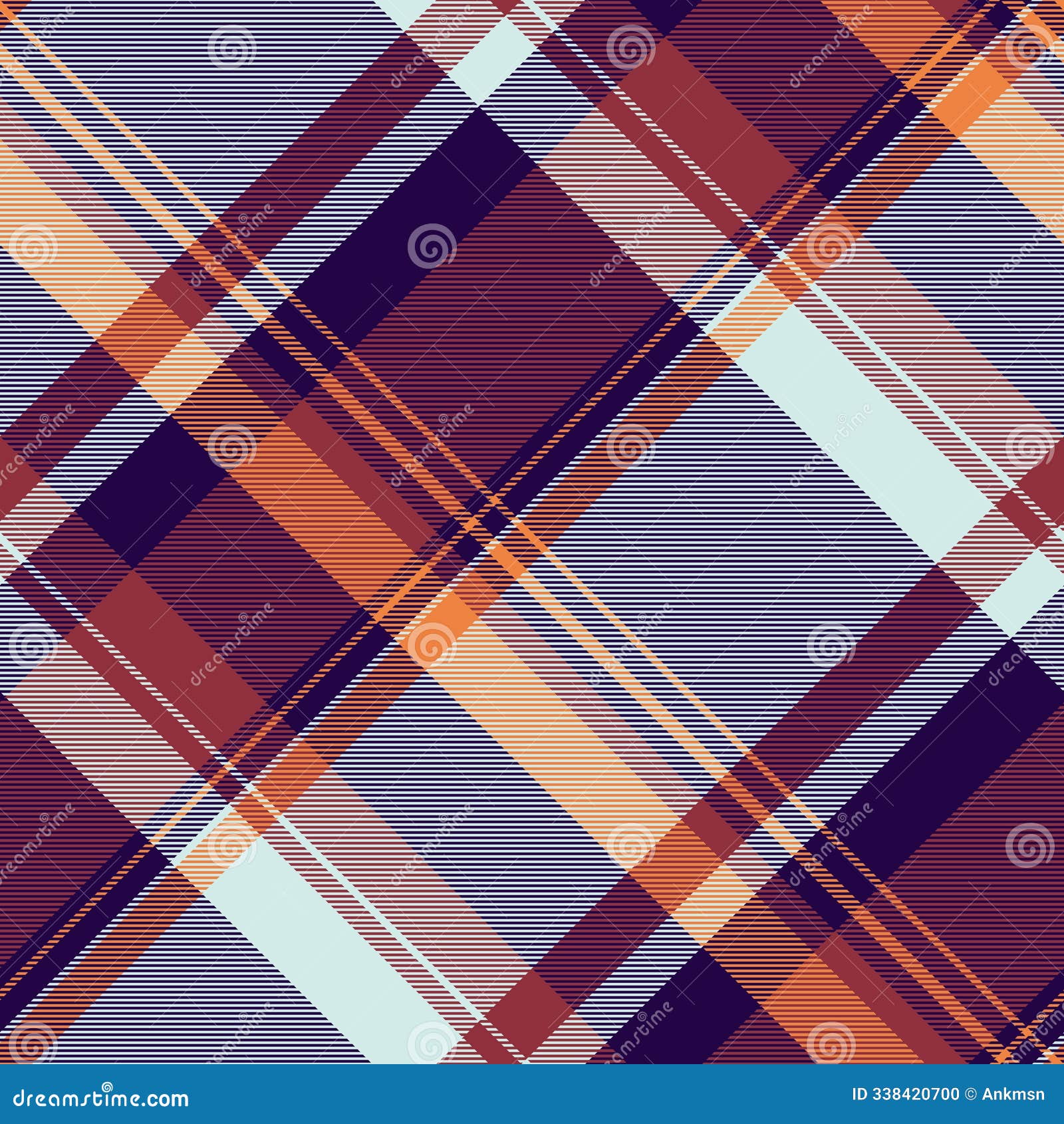 Single Seamless Pattern Texture, Editable Plaid Check Tartan ...