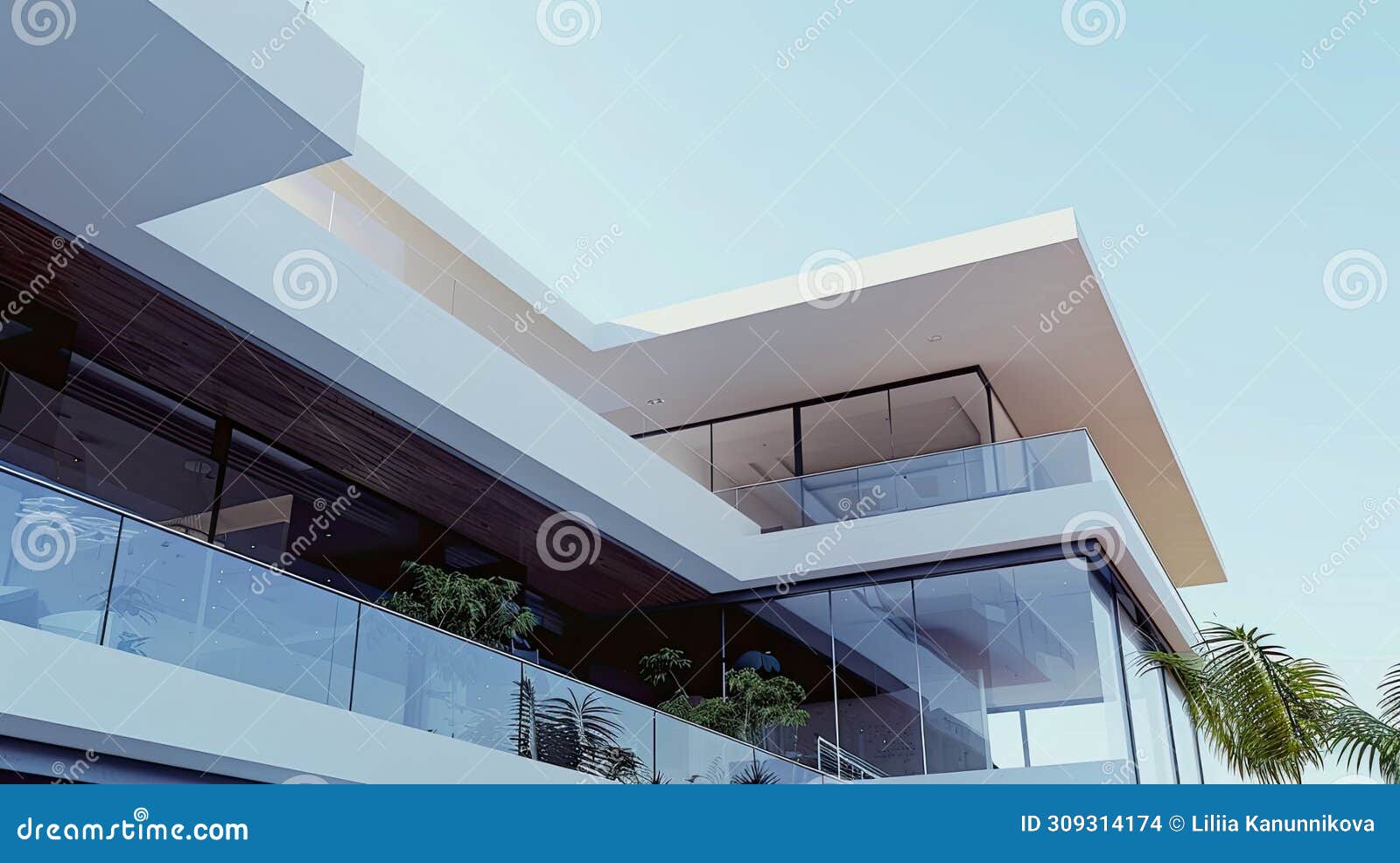 A Single-section Low-rise Building Spanning Three Floors, Showcasing ...