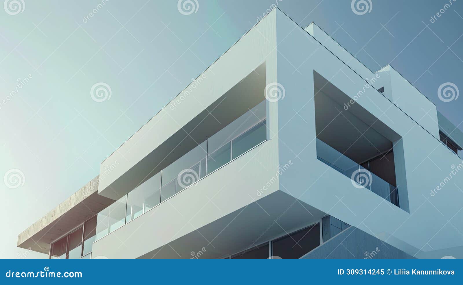 A Single-section Low-rise Building Spanning Three Floors, Showcasing ...