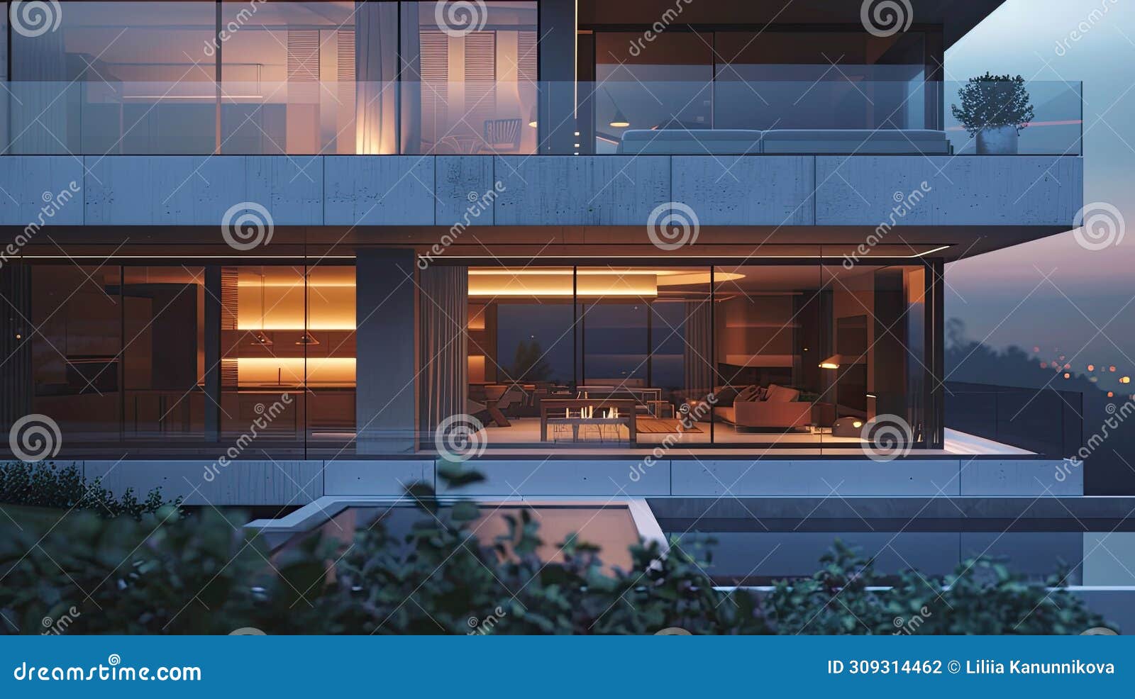 A Single-section Low-rise Building Spanning Three Floors, Showcasing ...