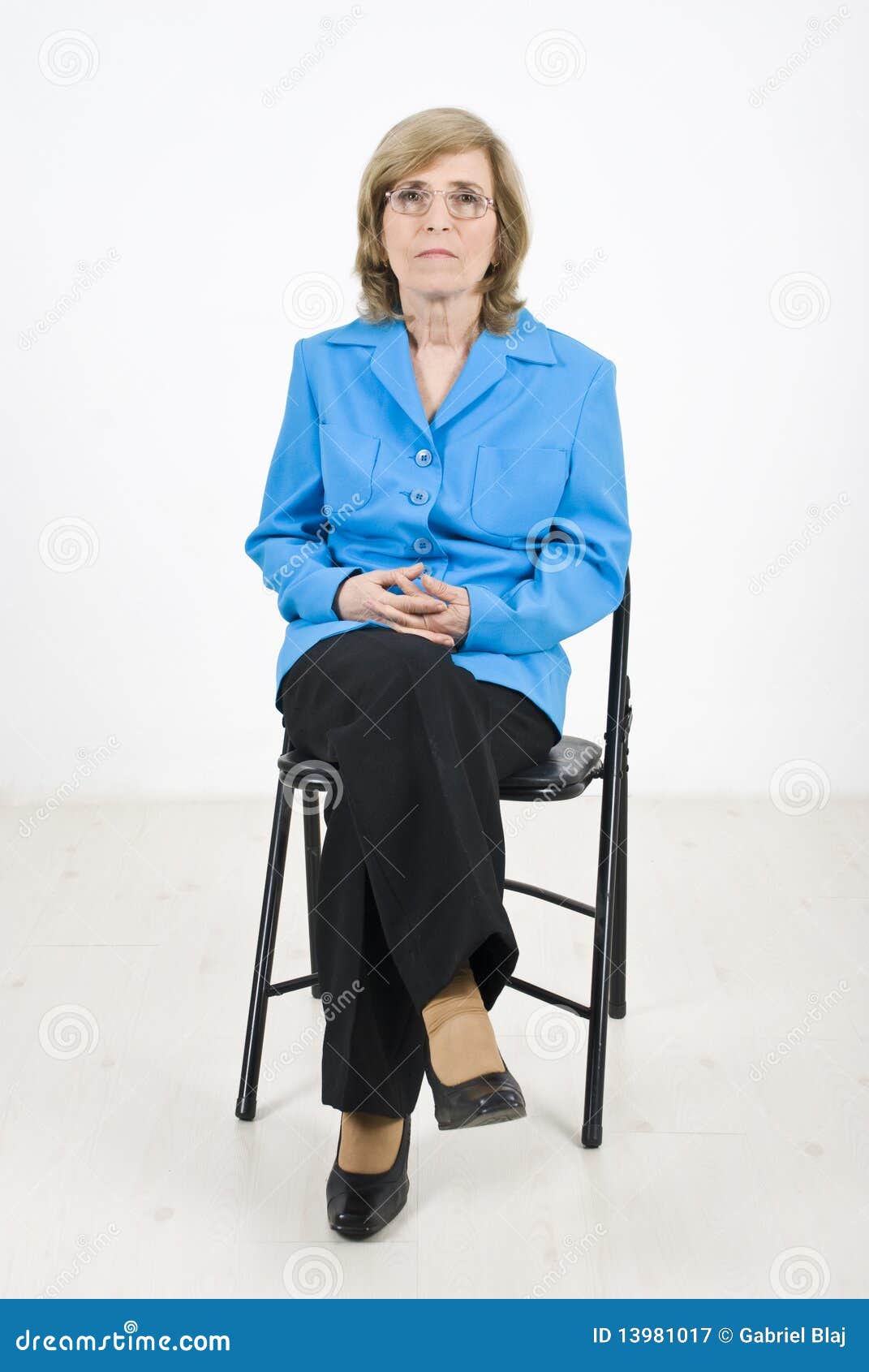 Single Senior Businesswoman at Conference Stock Image - Image of ...