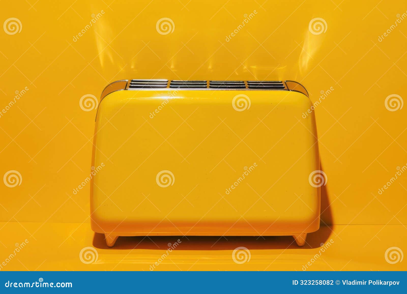 A Single-serve Toaster with a Bright Yellow Color, Placed on a Flat ...
