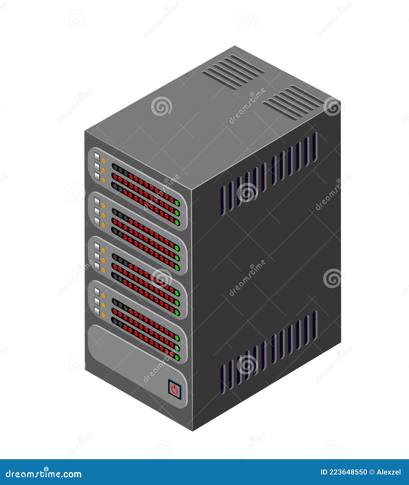 Single Server Network Technology of Connection Data Center Stock Vector ...