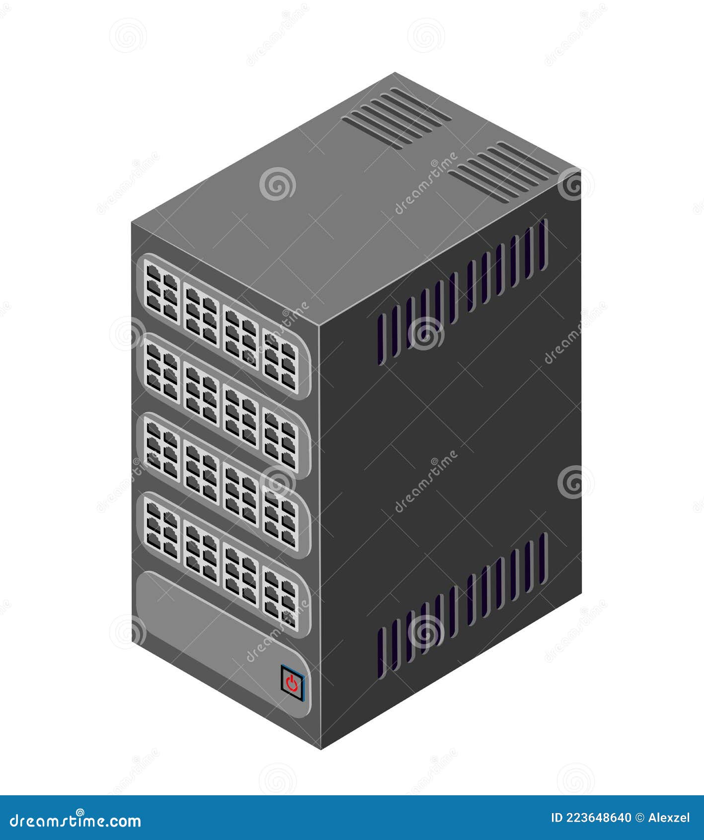 Single Server Network Technology of Connection Data Center Stock Vector ...