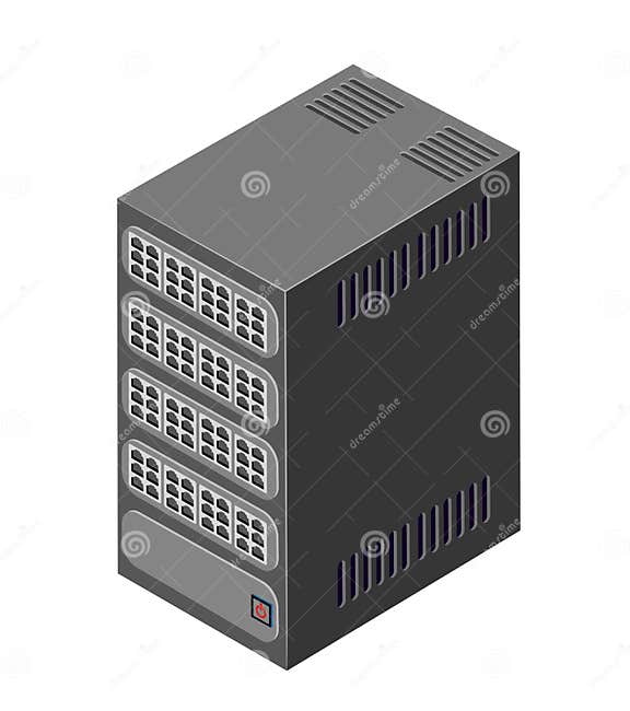 Single Server Network Technology of Connection Data Center Stock Vector - Illustration of ...