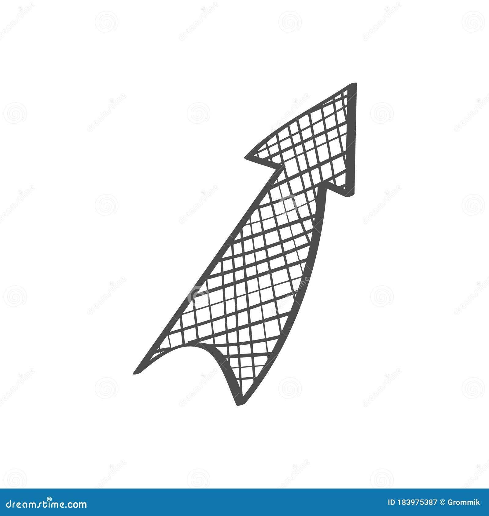 Single Doodle Arrow Clip Art