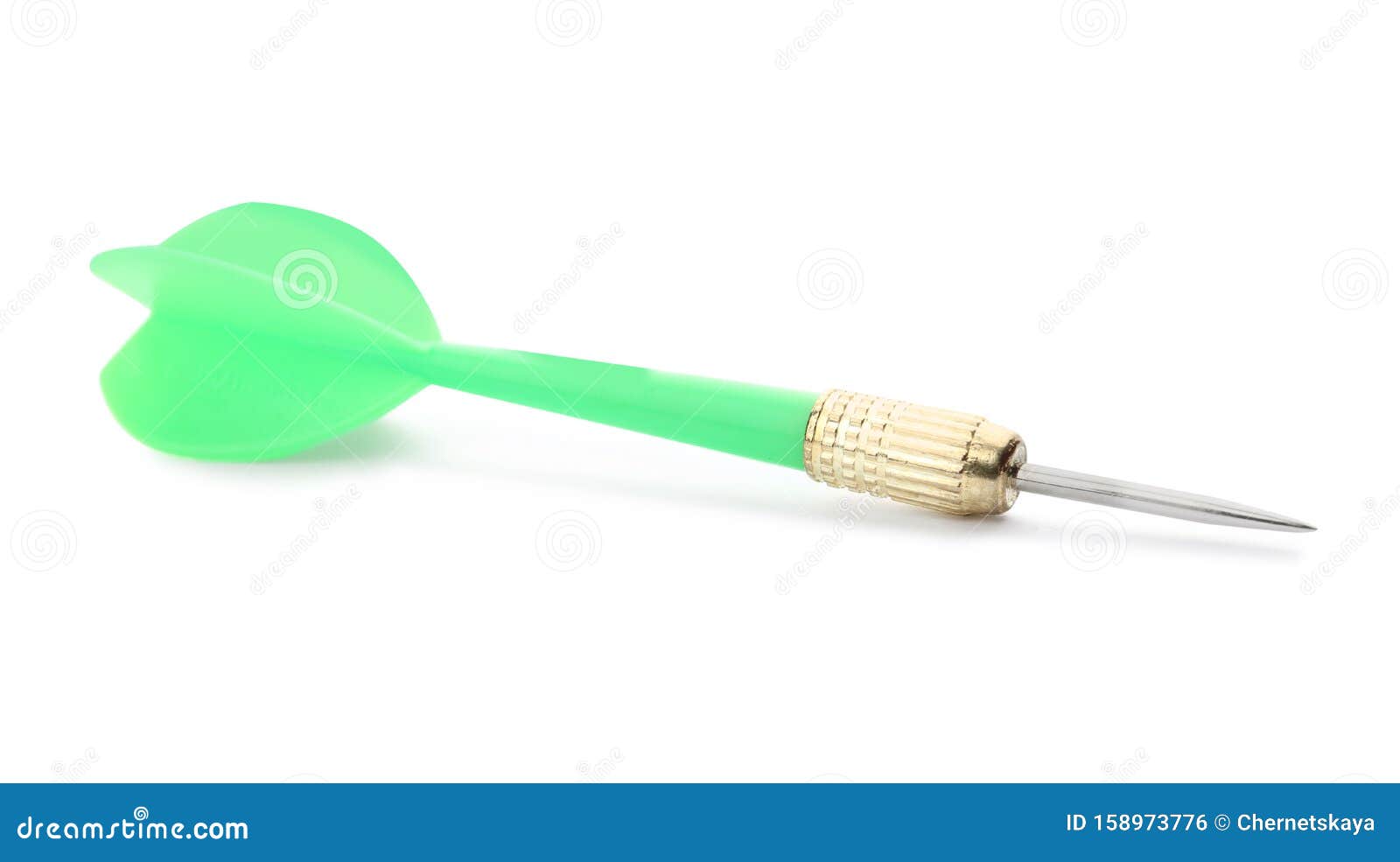 Single Sharp Green Dart Isolated Stock Photo - Image of perfection ...