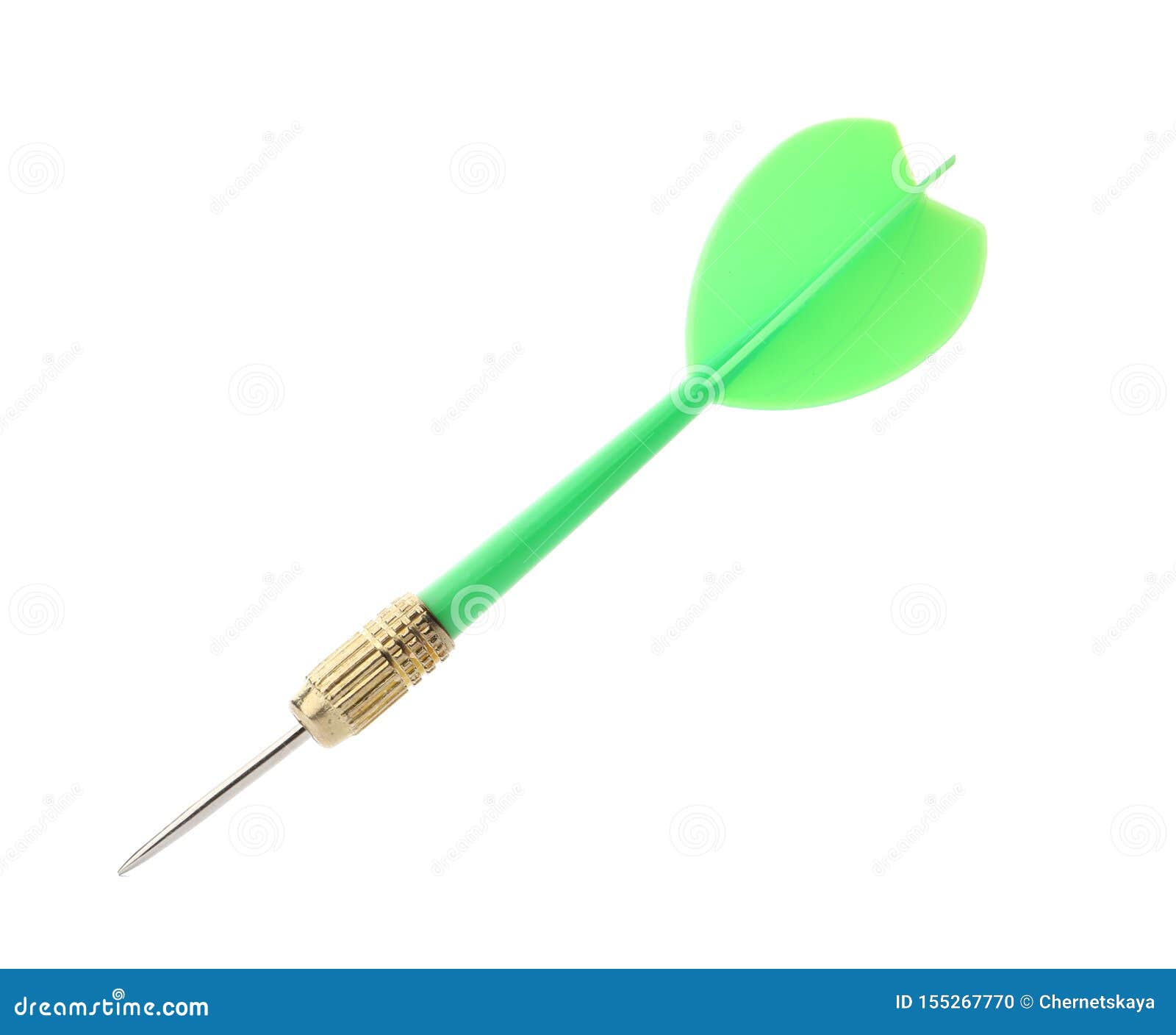 Single Sharp Green Dart Isolated Stock Photo - Image of concept ...