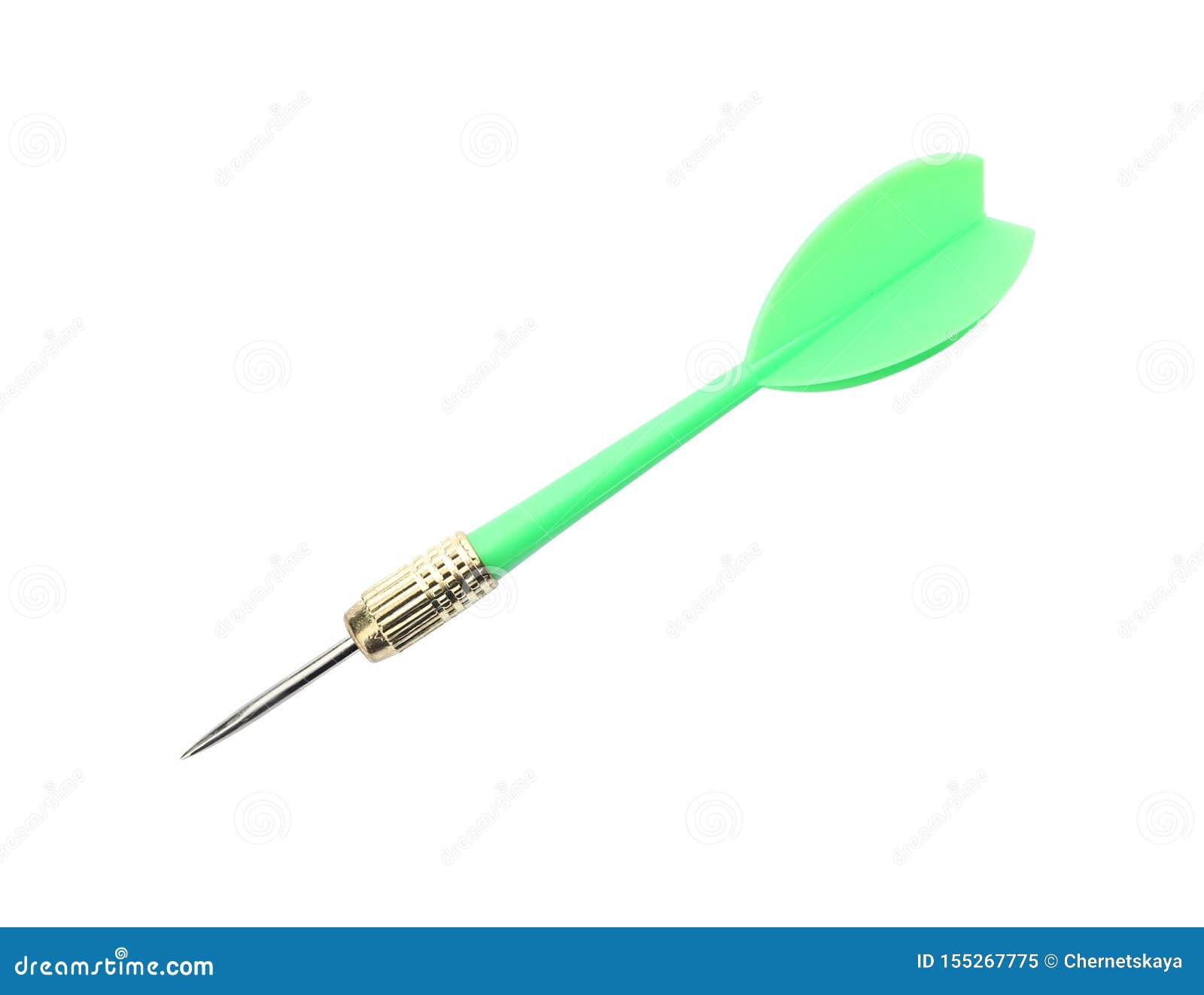 Single Sharp Green Dart Isolated Stock Image - Image of isolated ...