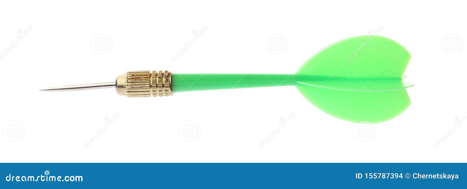 Single Sharp Green Dart Isolated Stock Photo - Image of business, arrow ...