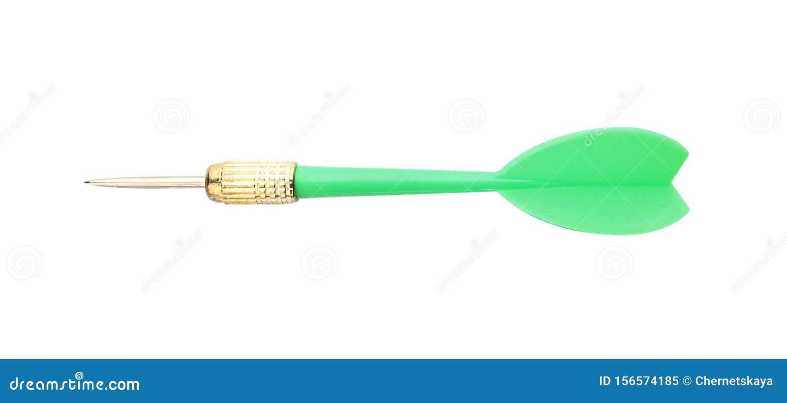 Single Sharp Green Dart Isolated on Stock Image - Image of leisure ...