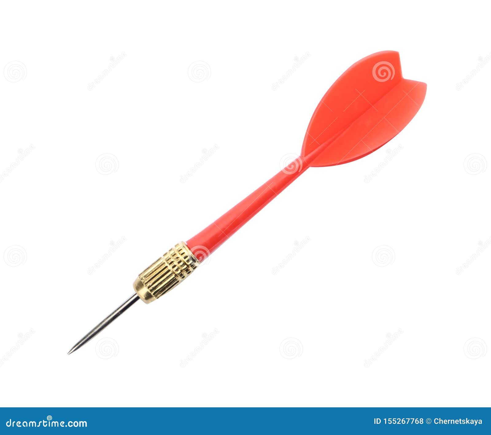 Single Sharp Red Dart Isolated Stock Photo - Image of competitive ...