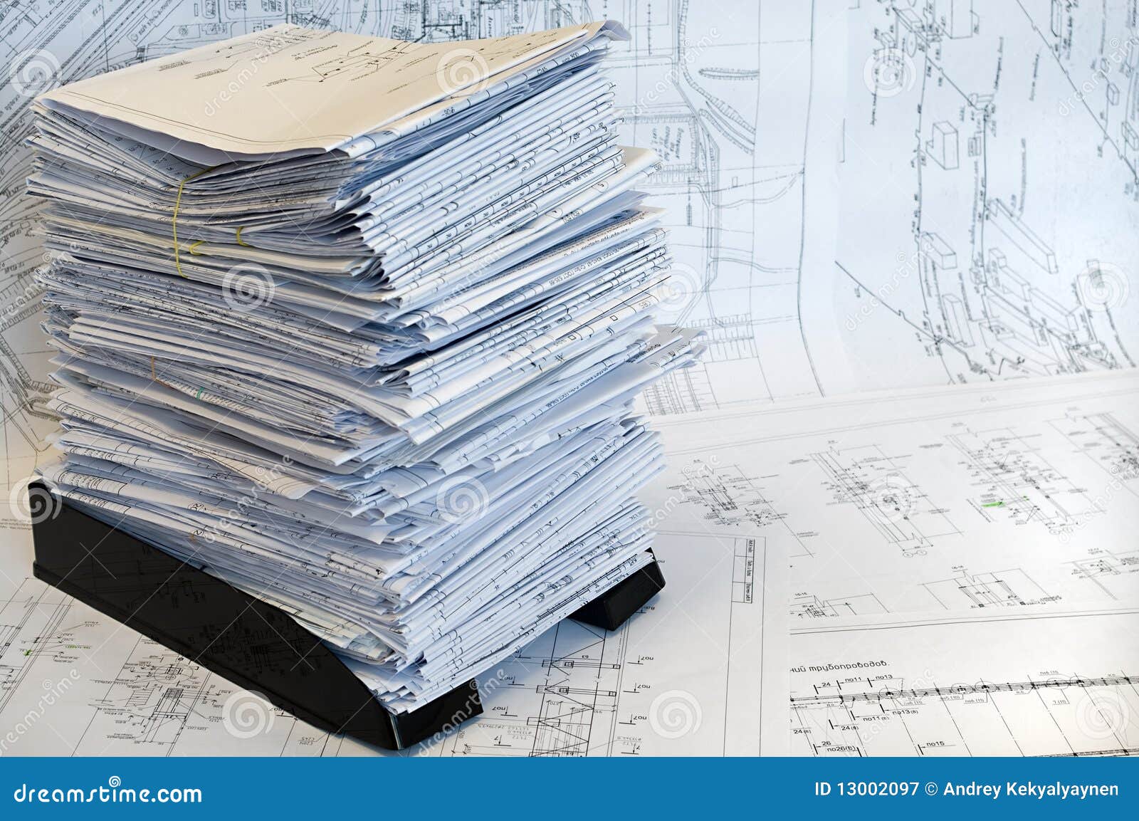 Single-sheet Stationery of Project Drawings Stock Image - Image of ...