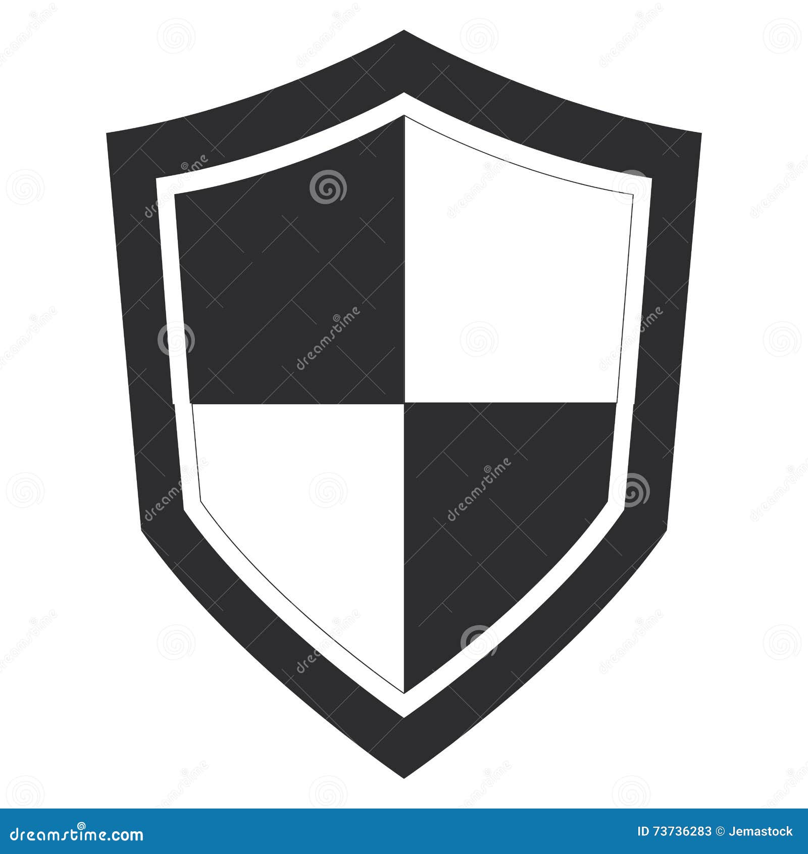 Single shield icon stock illustration. Illustration of secure - 73736283