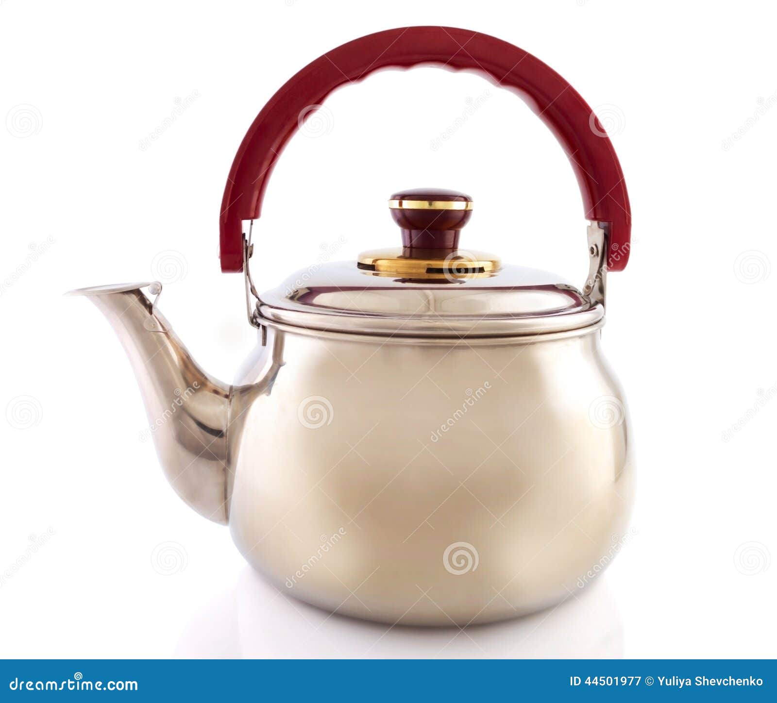 Single Shine Stainless Steel Kettle Stock Image - Image of teapot ...