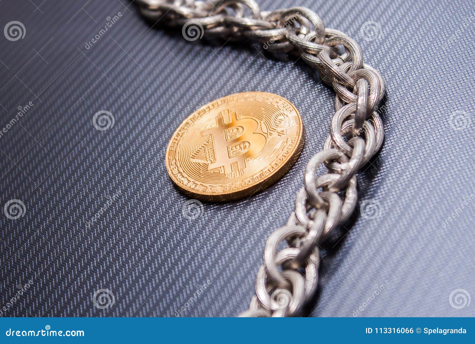 Cryptocoin and a Silver Chain Stock Photo - Image of cryptocoins ...