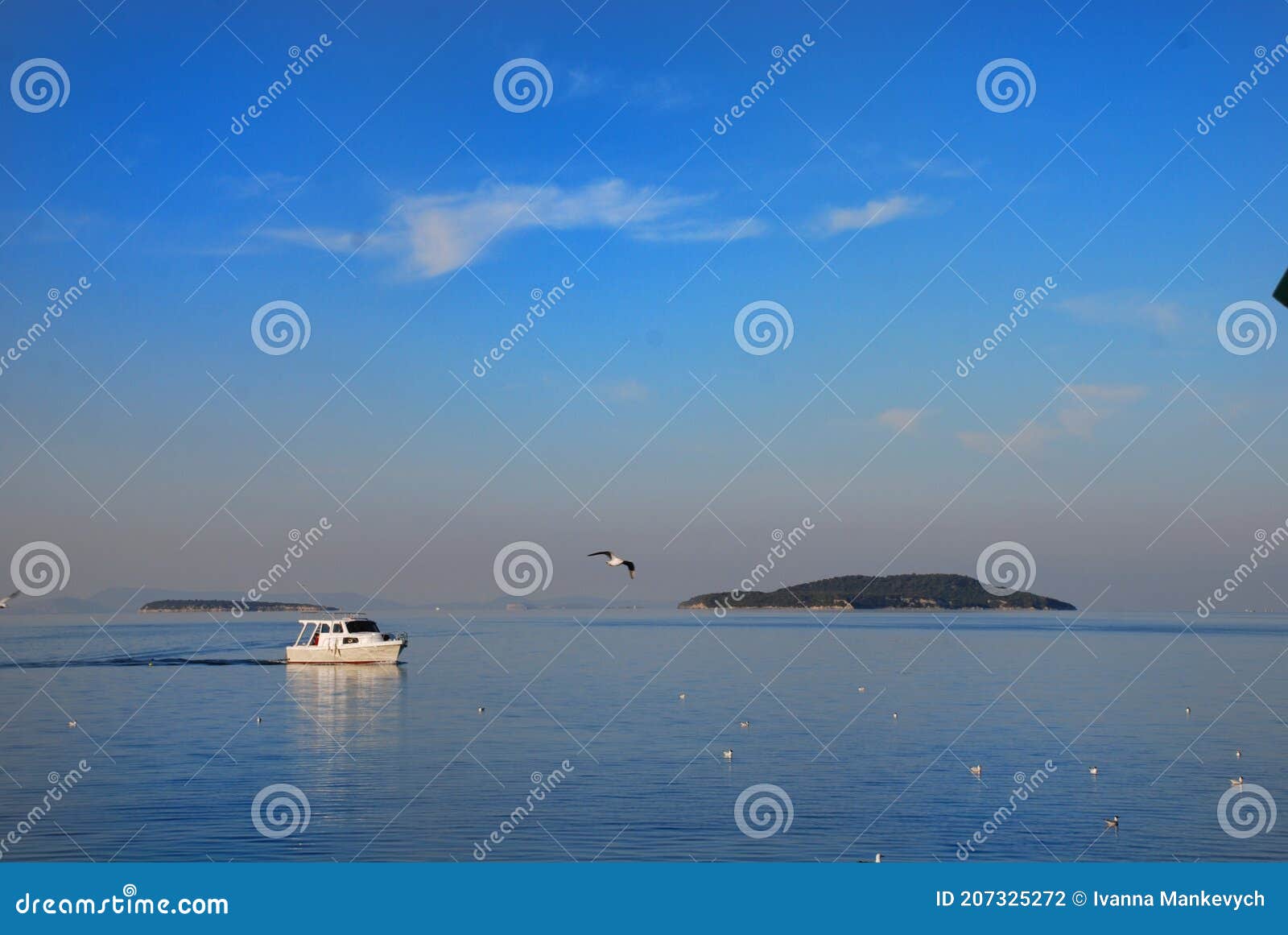 A single ship in the sea editorial photography. Image of vacation ...