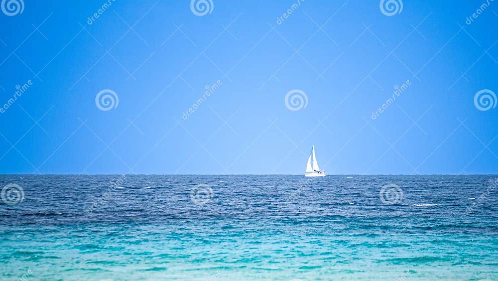 Single ship in the sea stock image. Image of mast, sail - 287971829