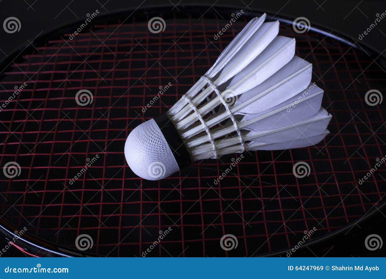 Single Shuttlecock with a Racket Stock Image - Image of ipad, ball ...
