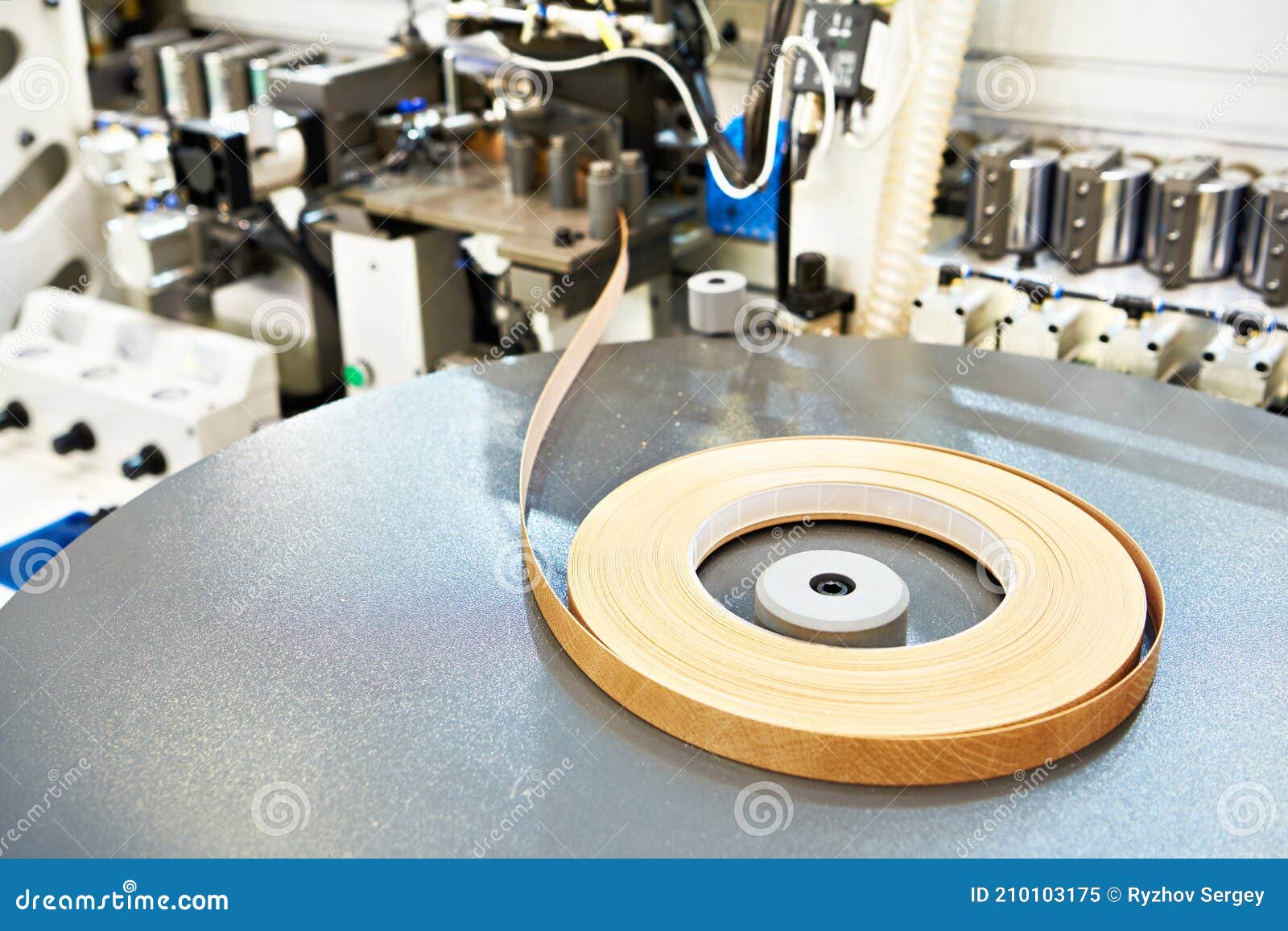 Automatic Edge Banders on Factory Stock Image - Image of control ...