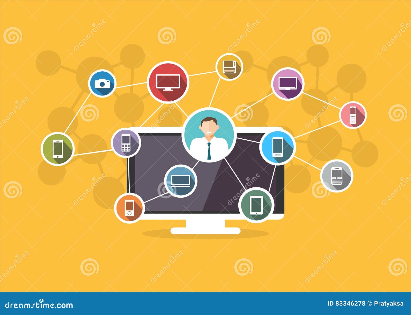 Single Sign on Account Concept Illustration. Technology Information ...
