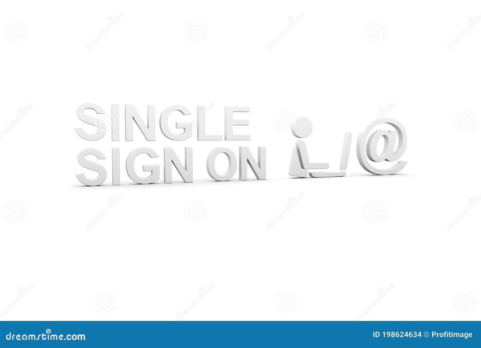 SINGLE SIGN on Concept White Background Stock Illustration ...