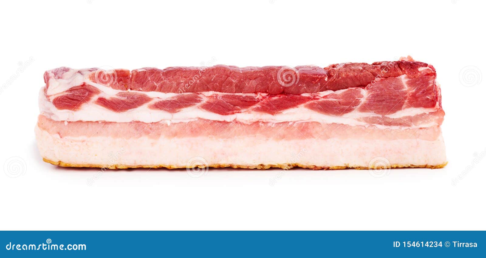 Single Silce of Fresh Bacon Stock Photo - Image of delicious, meaty ...