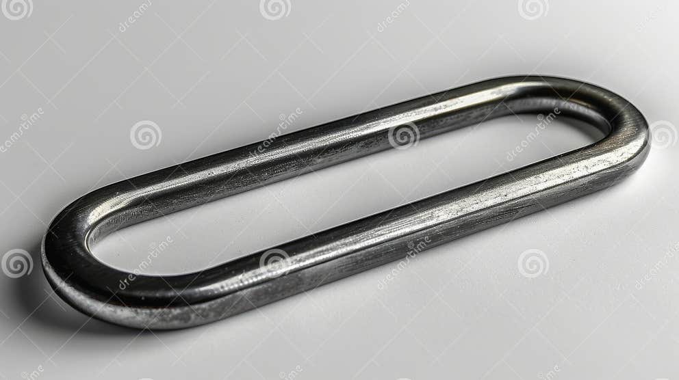 A Single Silver Paperclip on a White Background Stock Photo - Image of ...