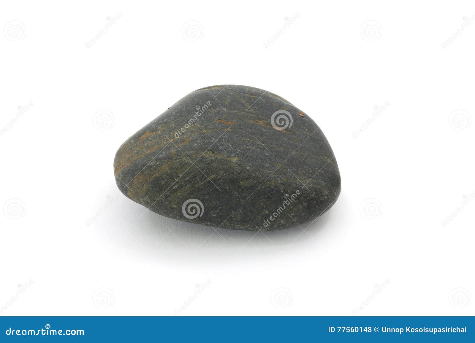 Single Simple Black Natural Stone Isolated on White Background Stock ...