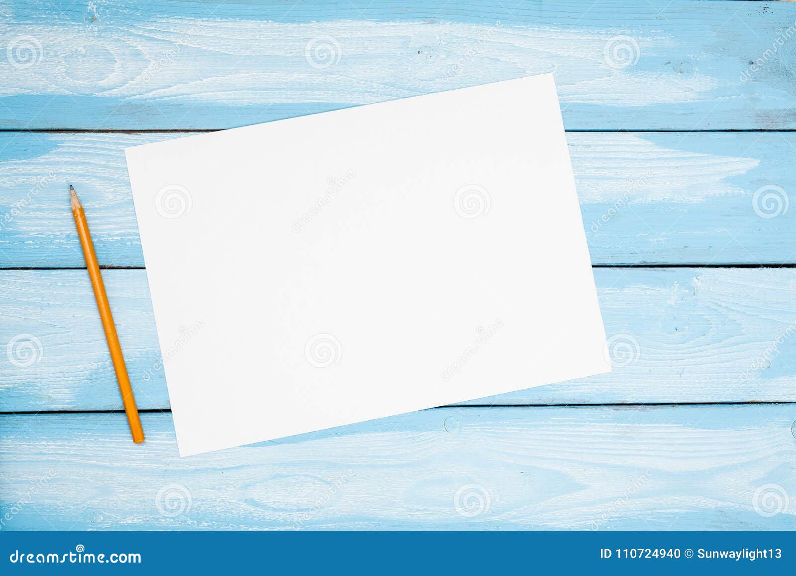 Single Simple Empty White Paper Stock Photo - Image of craft, school ...
