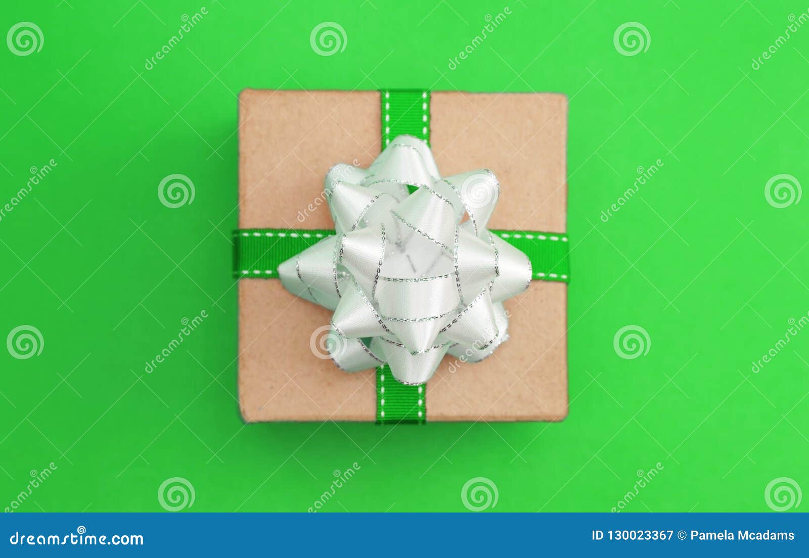 Single Simple Wrapped Present on a Matching Background Stock Image ...