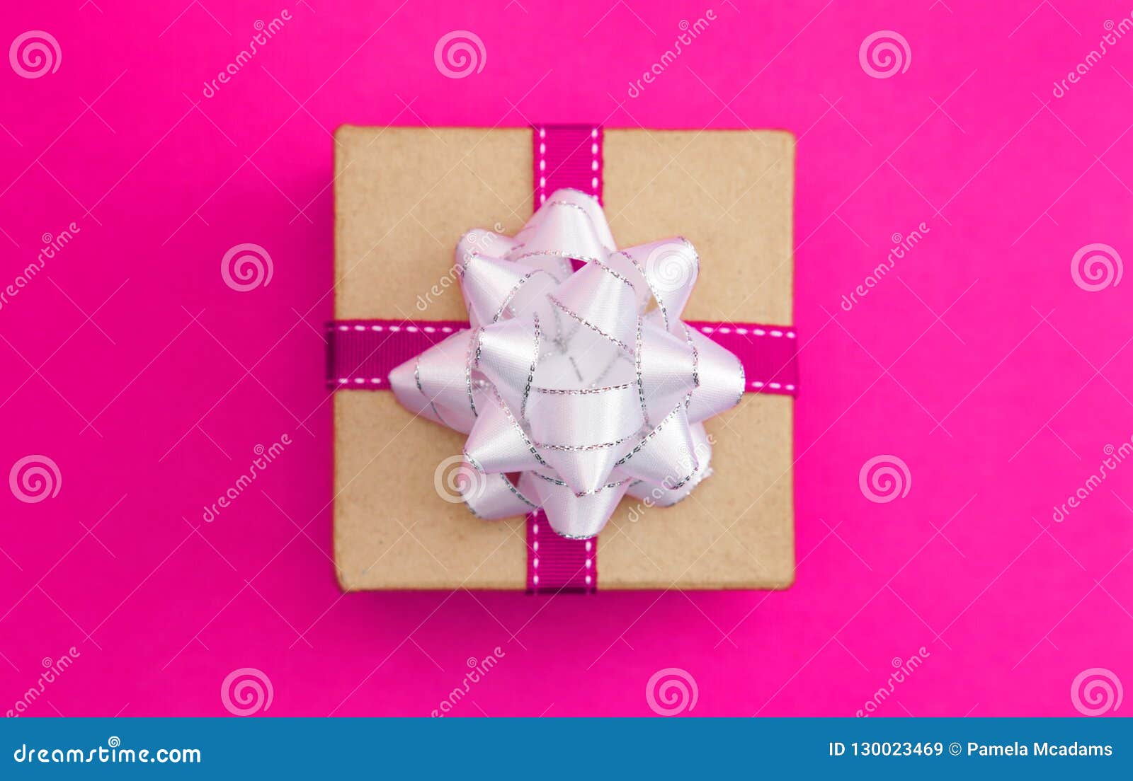 Single Simple Wrapped Present on a Matching Background Stock Image ...