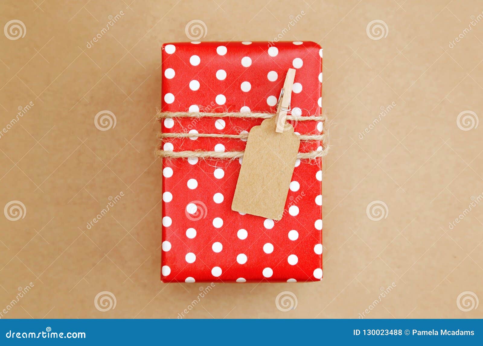 Single Simple Wrapped Present on a Matching Background Stock Photo ...