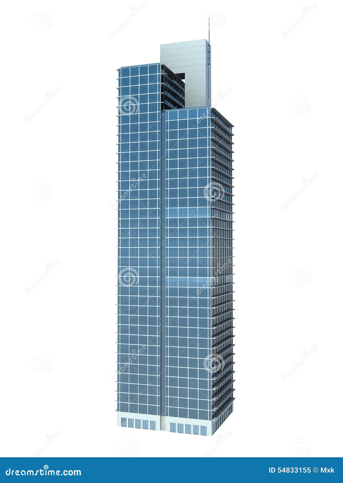Single skyscraper stock illustration. Illustration of triangle - 54833155