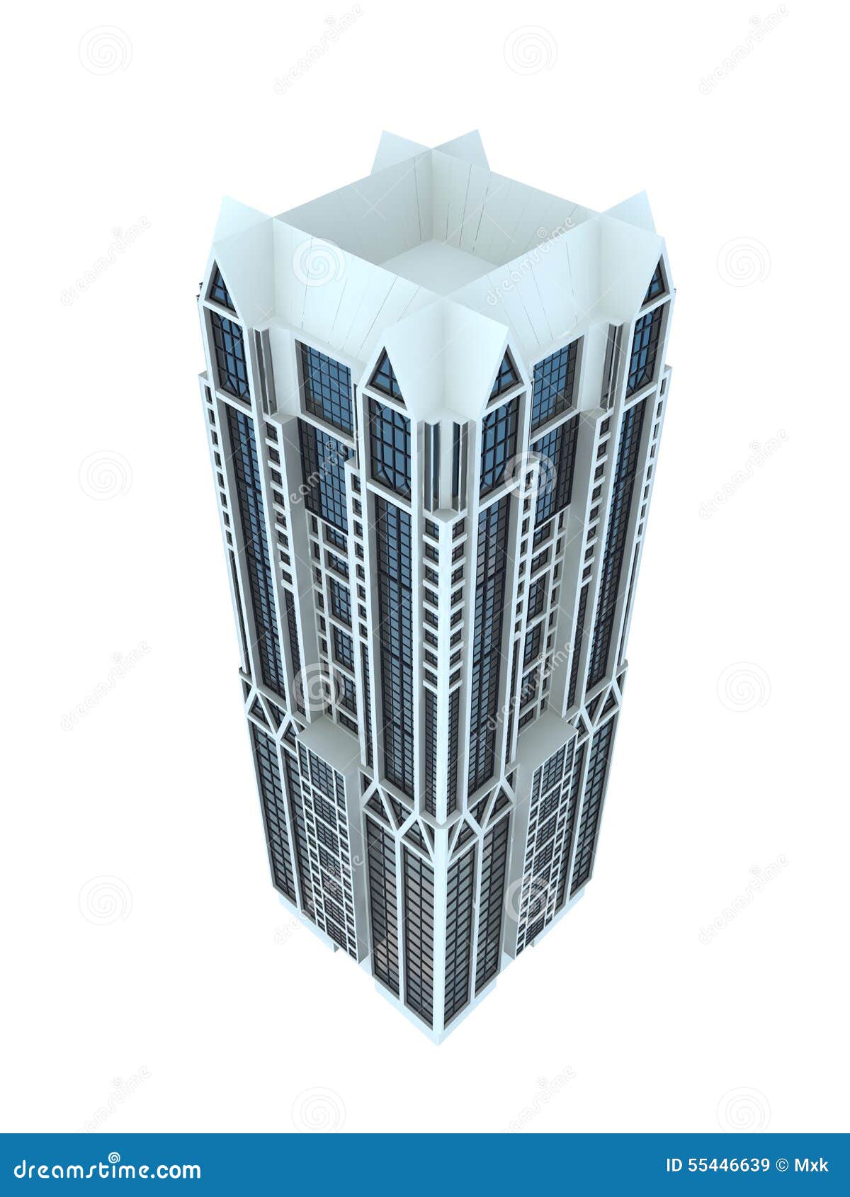 Single skyscraper stock illustration. Illustration of ceramic - 55446639