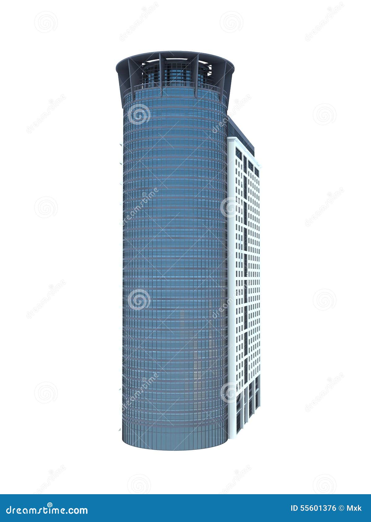 Single skyscraper stock illustration. Illustration of isolated - 55601376