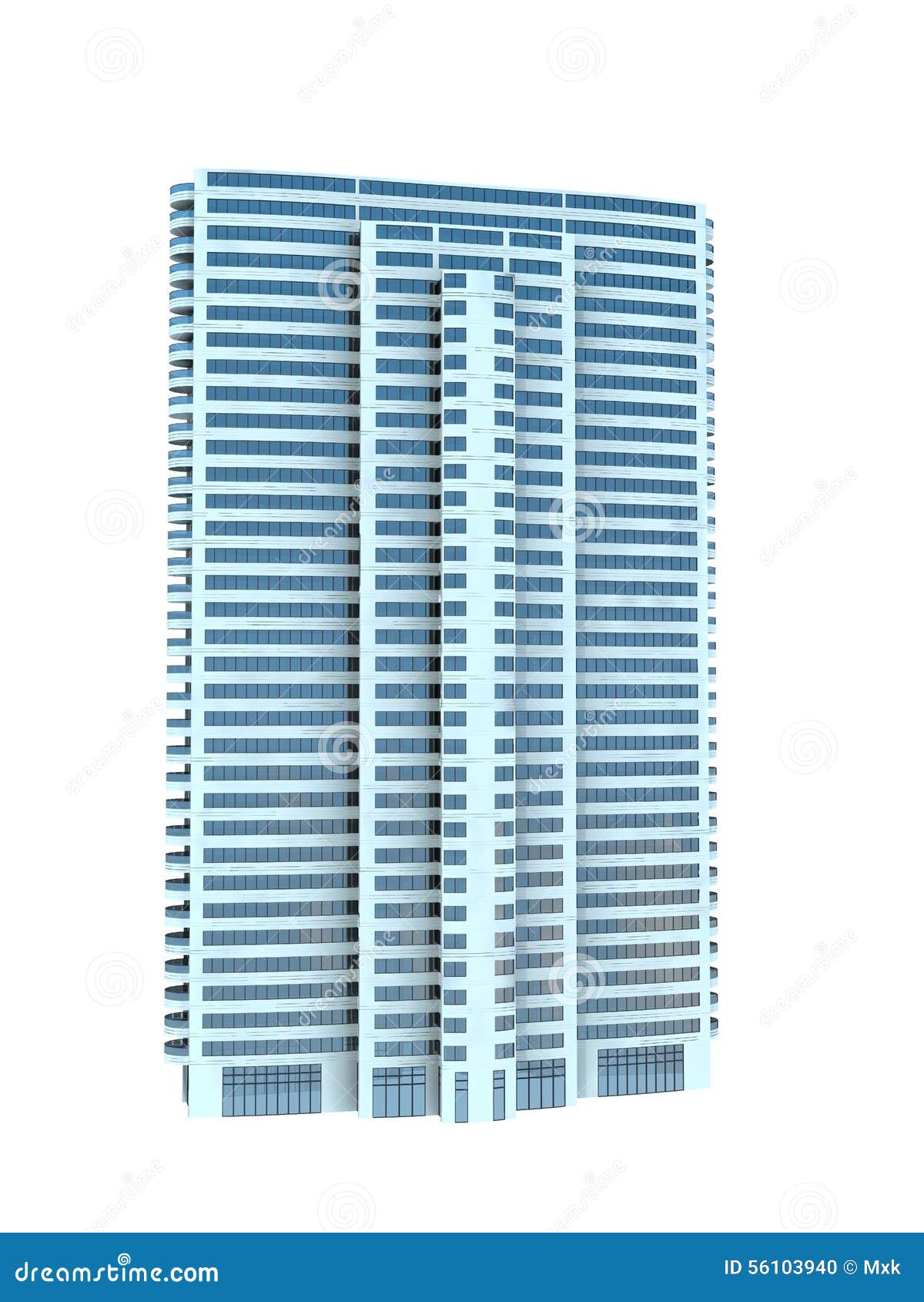 Single skyscraper stock illustration. Illustration of skyscraper - 56103940