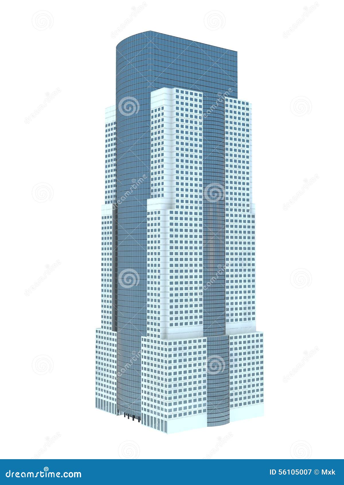 Single skyscraper stock illustration. Illustration of skyscraper - 56105007