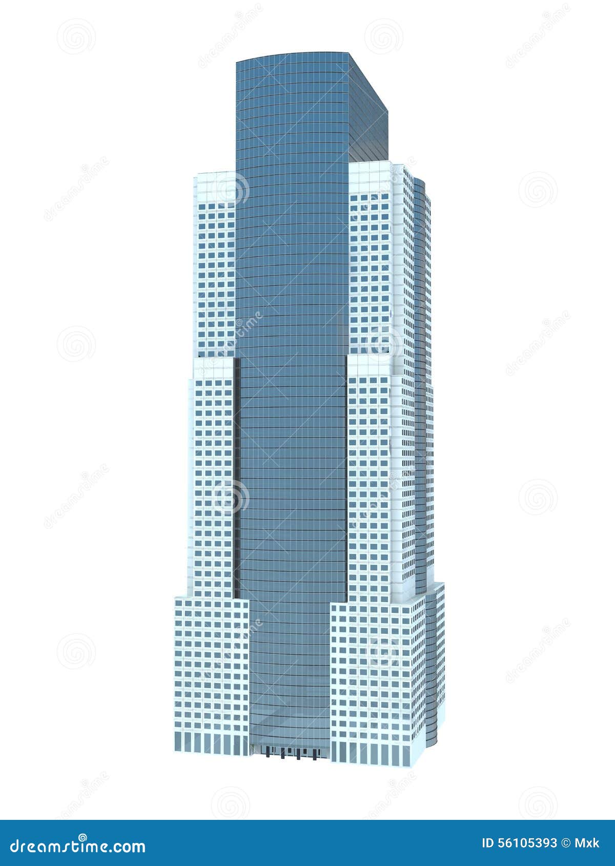 Single skyscraper stock illustration. Illustration of tile - 56105393