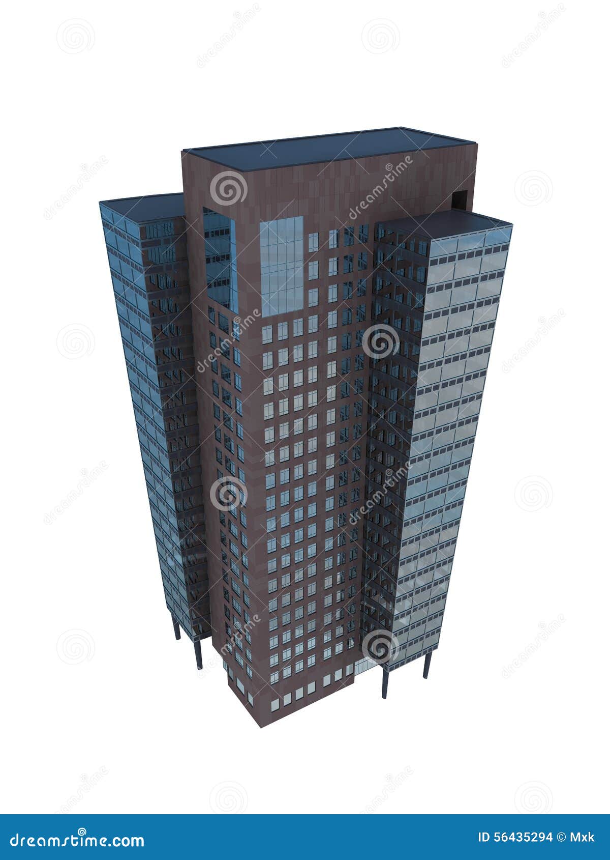 Single skyscraper stock illustration. Illustration of block - 56435294