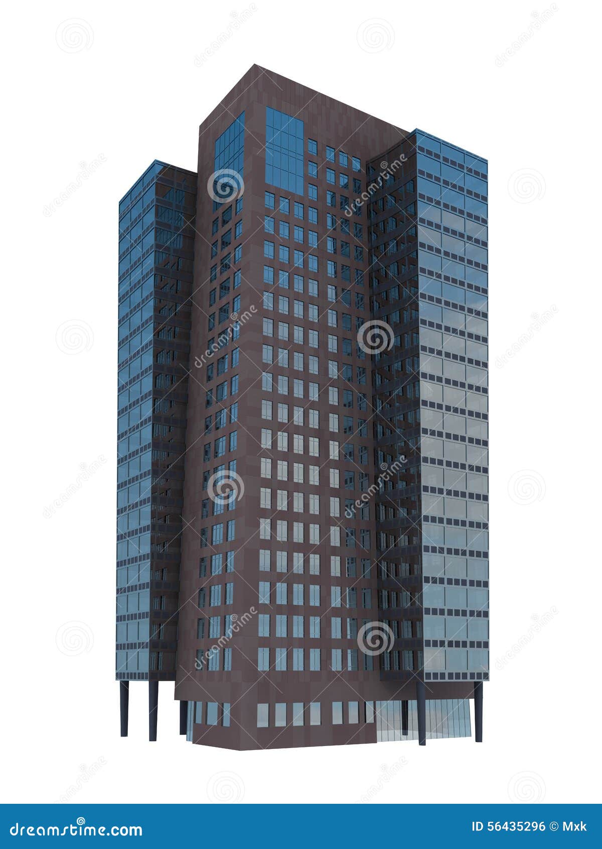 Single skyscraper stock illustration. Illustration of triangle - 56435296