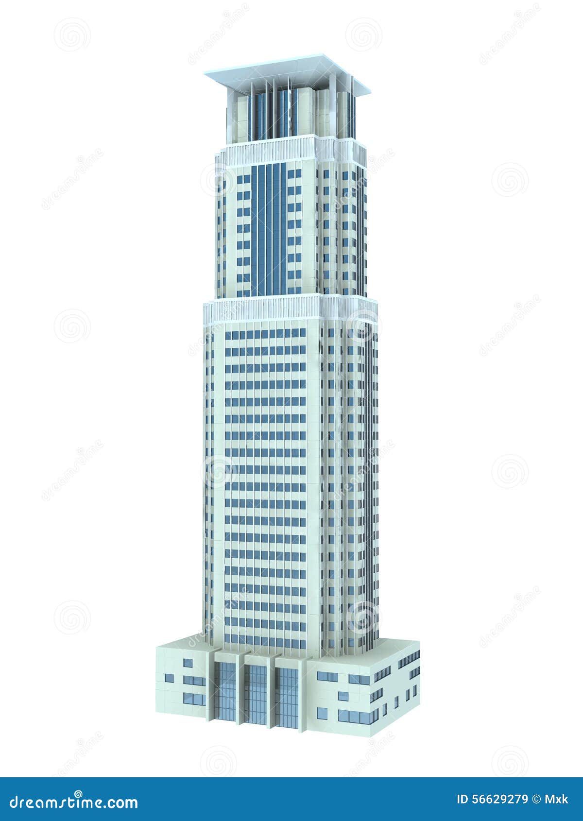Single skyscraper stock illustration. Illustration of skyscraper - 56629279