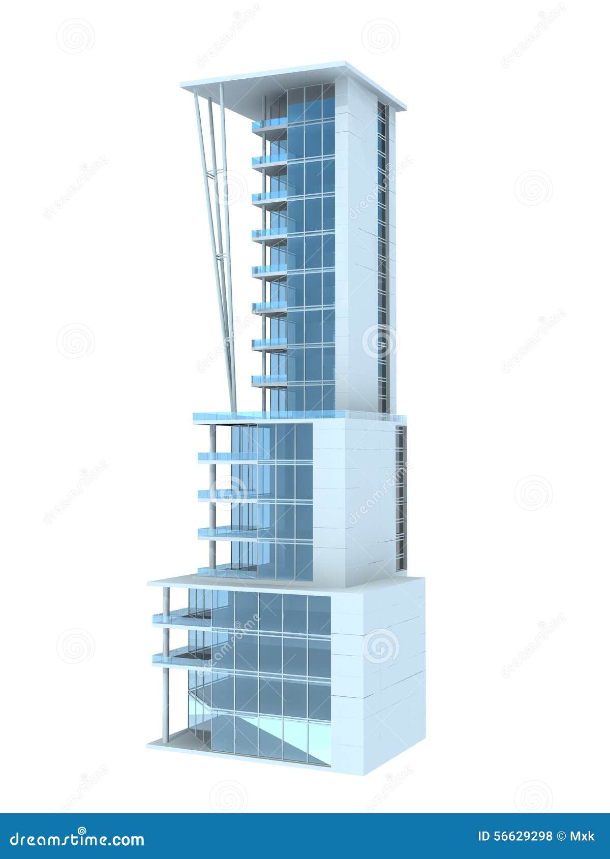 Single skyscraper stock illustration. Illustration of construction ...